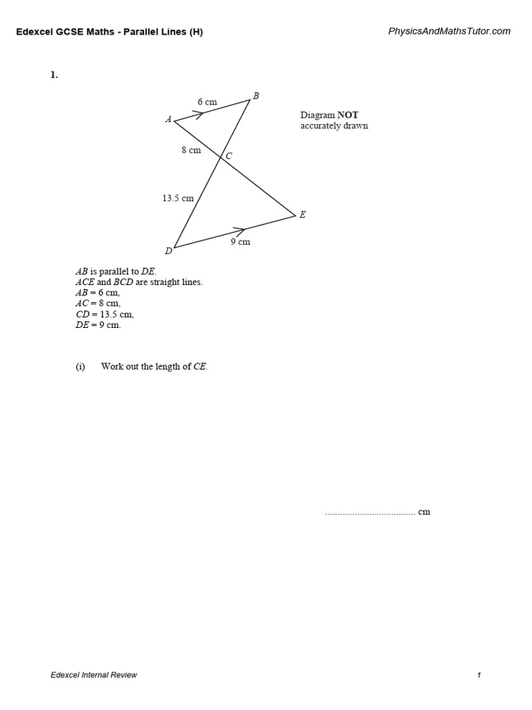 Parallel Lines (H) | PDF | Classical Geometry | Geometric Shapes