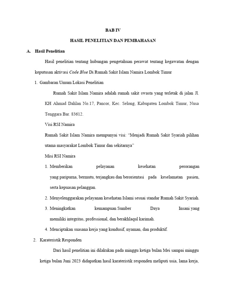 Hubungan Pengetahuan Perawat dan Code Blue | PDF
