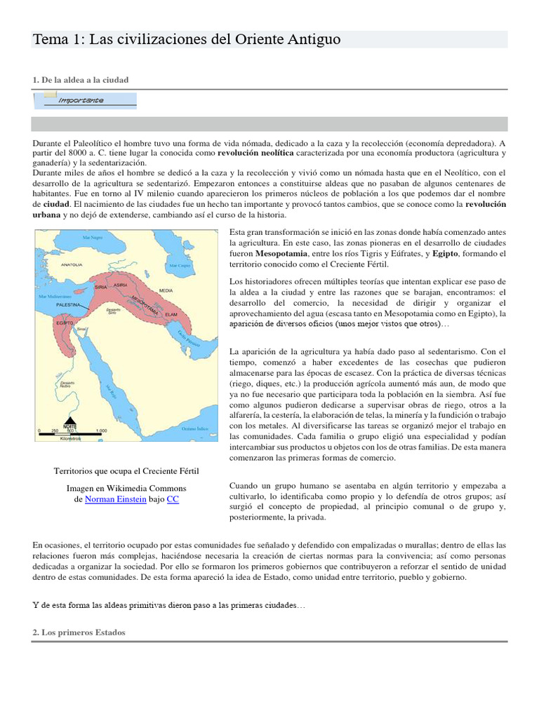Tema 1 Las Civilizaciones Del Oriente Antiguo | PDF | Babilonia ...