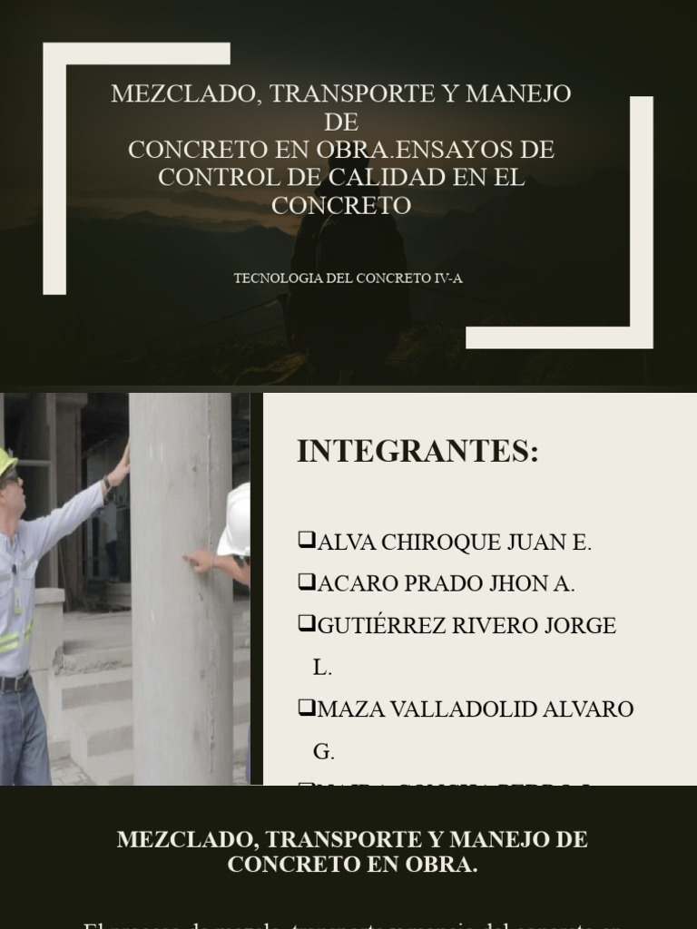 Ensayos de Control de Caclidad en El Concreto | PDF | Hormigón | Puente
