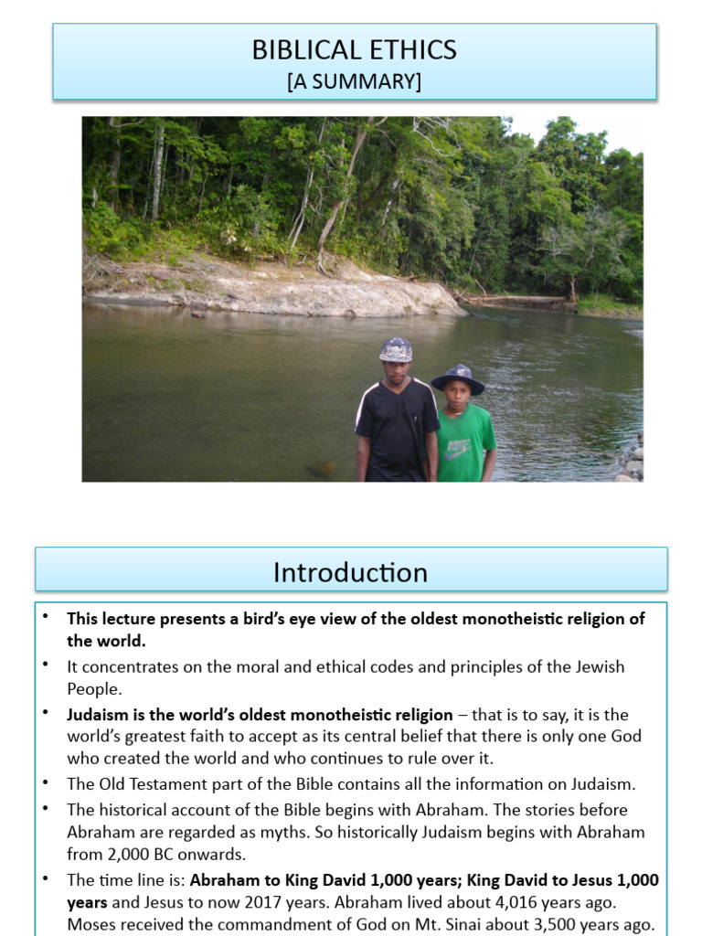 5.biblical Ethics | PDF | The Exodus | Covenant (Biblical)