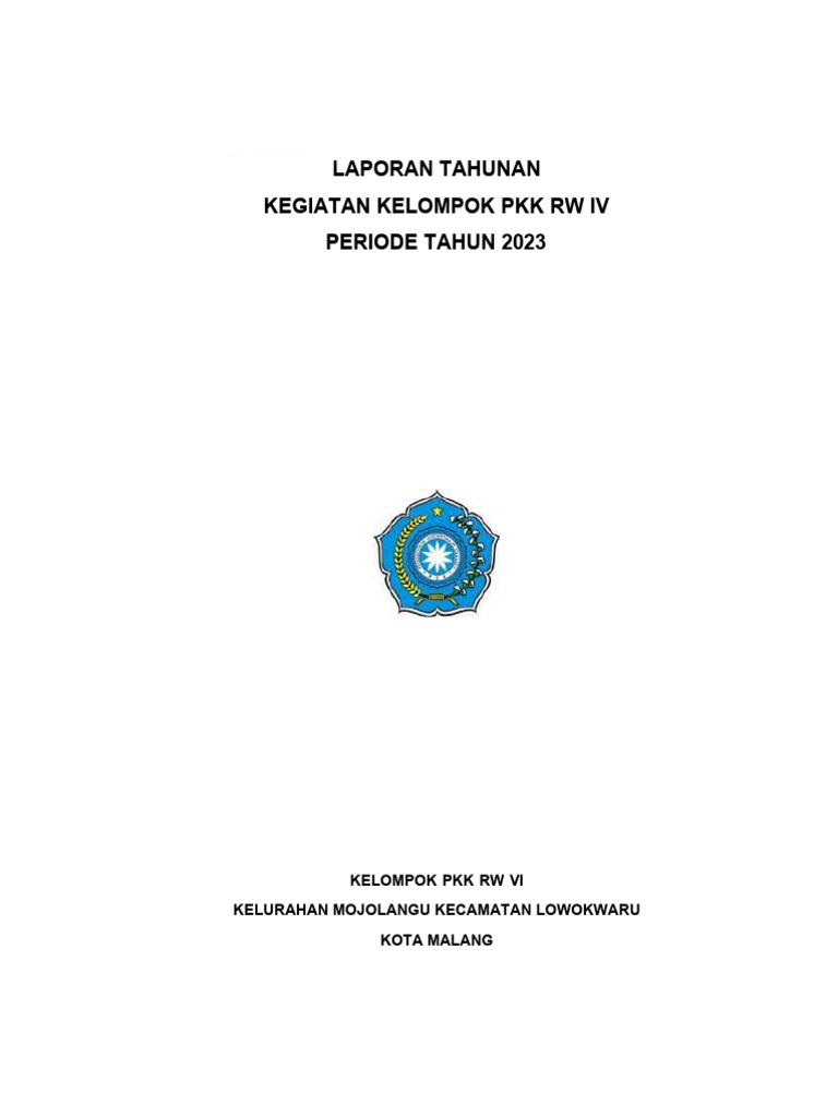 Laporan Tahunan 2023 PKK RW 6 | PDF | Ilmu Sosial | Perjalanan