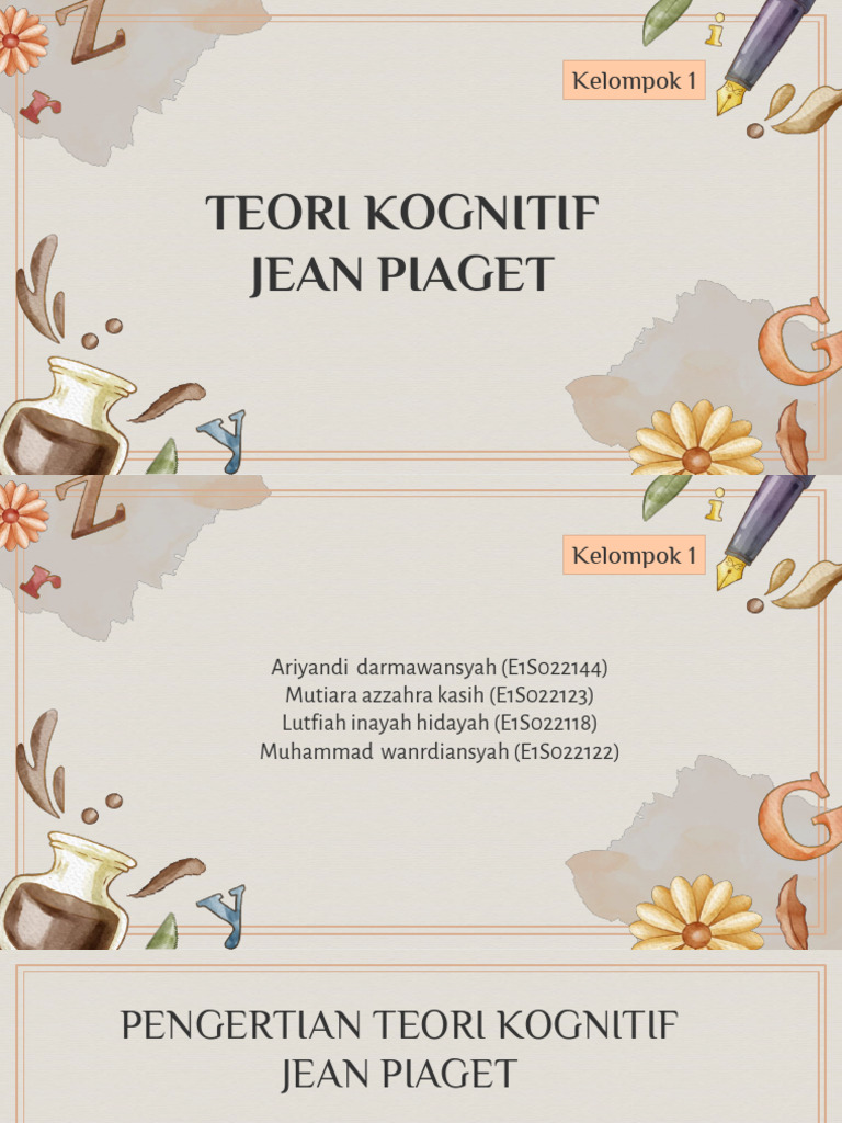 Teori Kognitif Jean Piaget | PDF