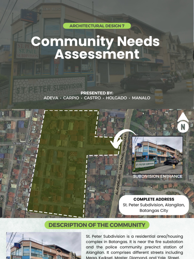 Group 2 - Community Need Assessment Presentation | PDF | Road | Community