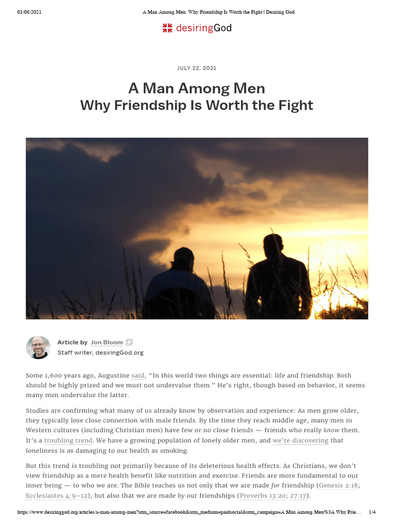 A Man Among Men - Why Friendship Is Worth The Fight - Desiring God ...