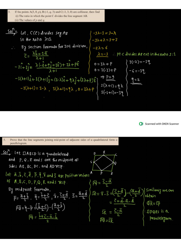 Vectors (Questions) | PDF