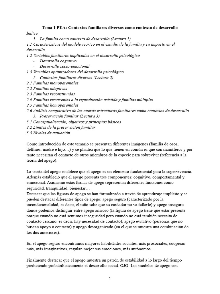 Wuolah Pea 1 | PDF | Teoría de apego | Las emociones