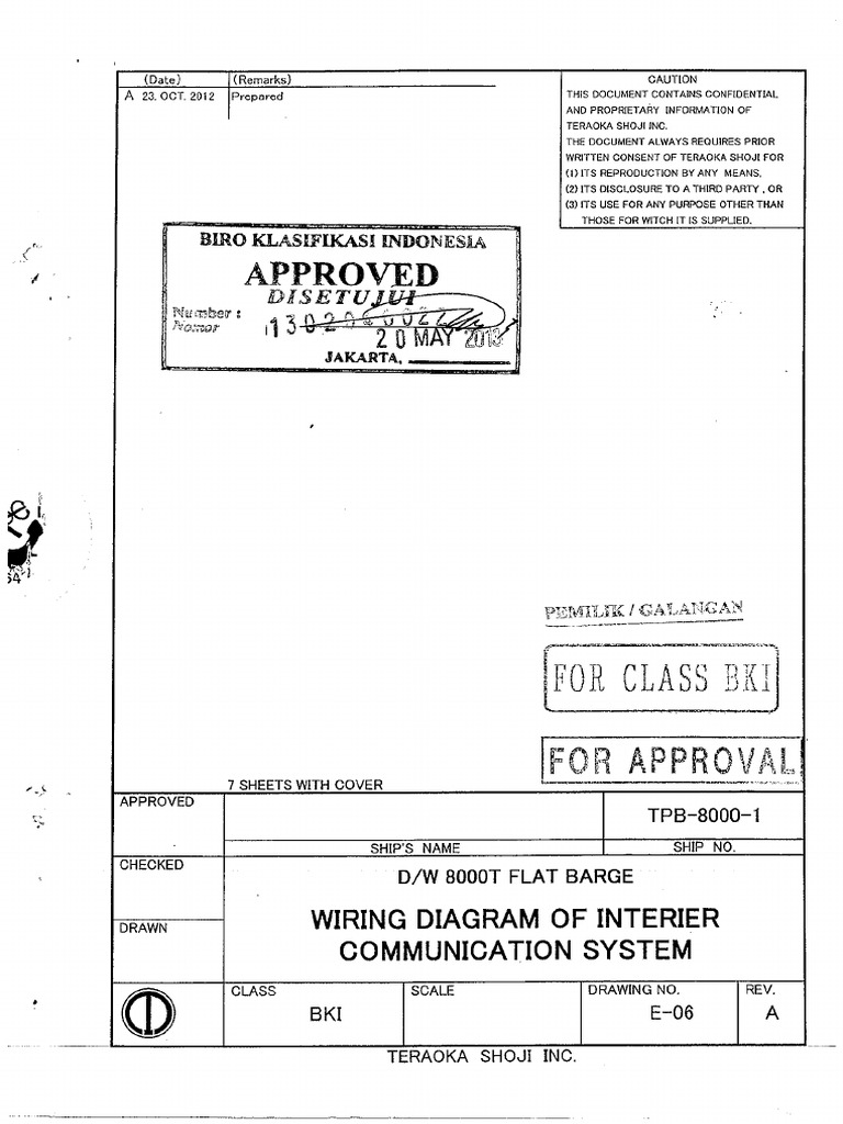 Wiring Diagram of Interier Communication System M80 | PDF