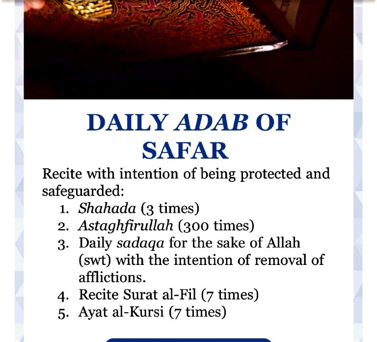 DAILY ADAB OF SAFAR - Sufilive | PDF | Cooking, Food & Wine | Wellness