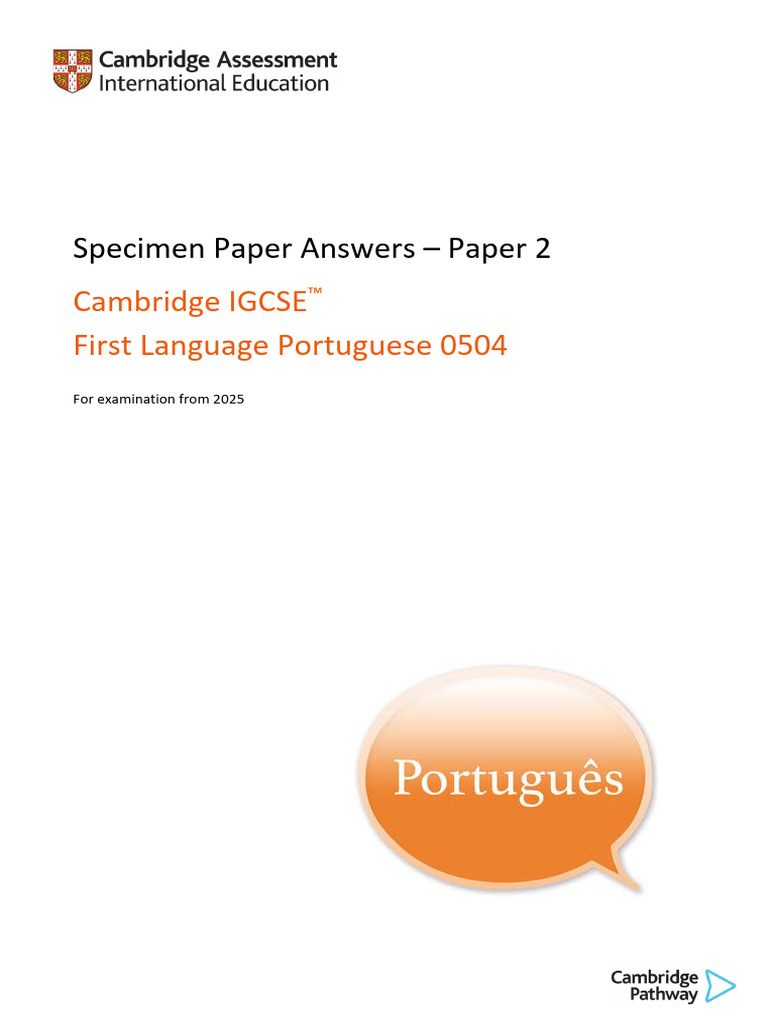 2025 - Exemplos de Resposta Paper 2 - Specimen Paper Answers Paper 2 ...
