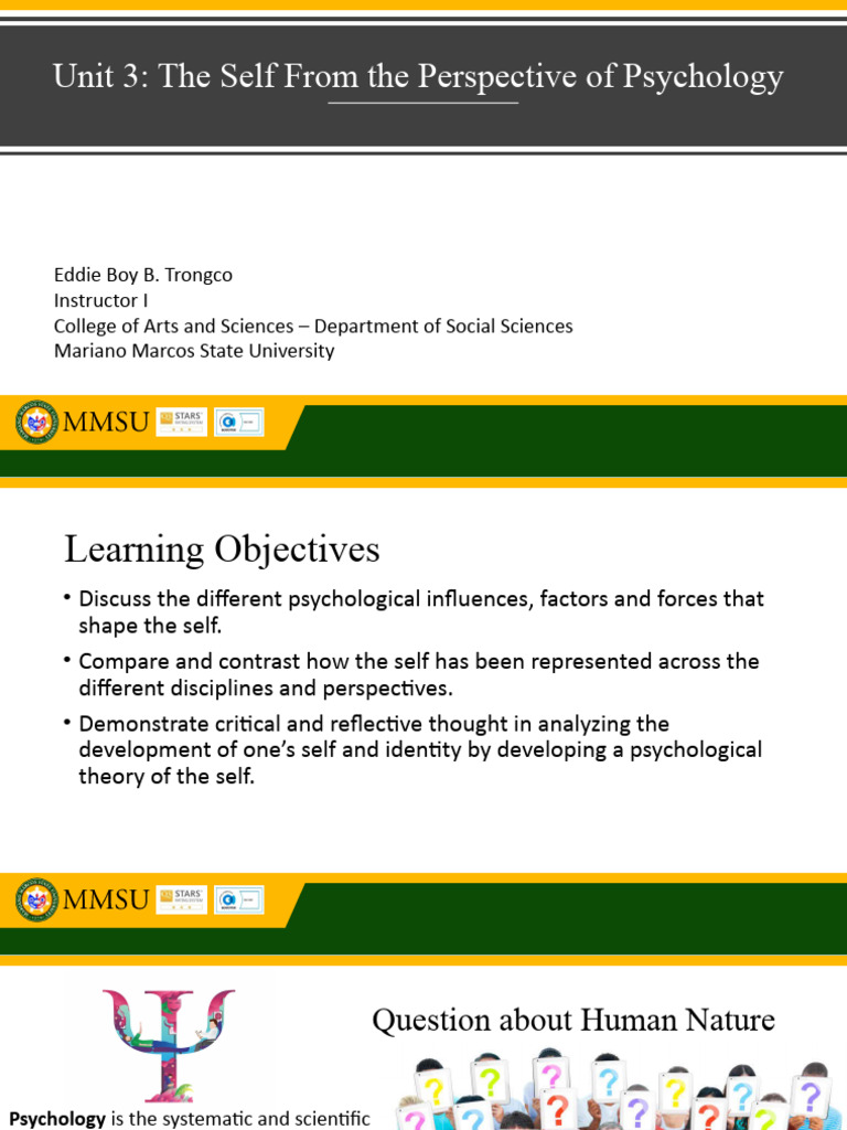 Psychology Perspective | PDF | Id | Self Actualization