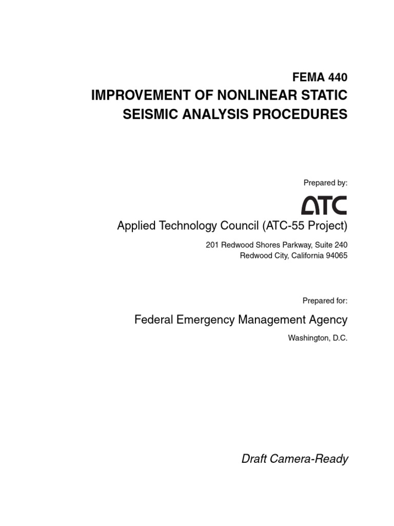FEMA440 CDdraftcameraready | PDF | Mechanics | Applied And ...