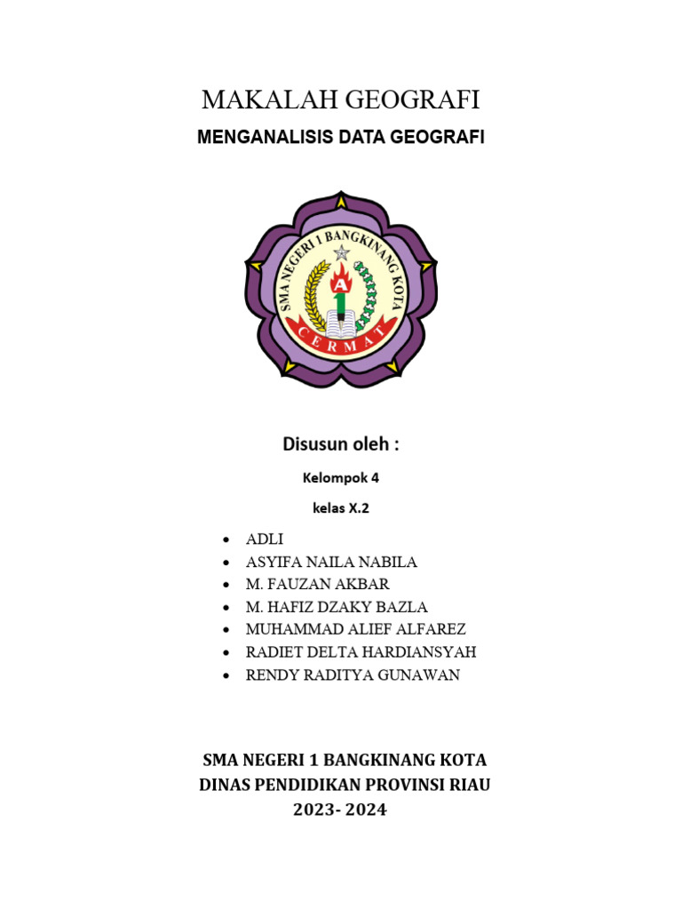 Makalah Analisis Data Geografi | PDF