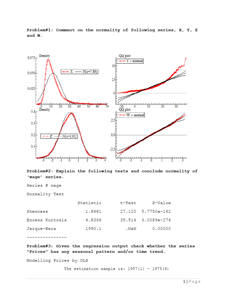 Exercise Before Mid Pdf Errors And Residuals Coefficient Of