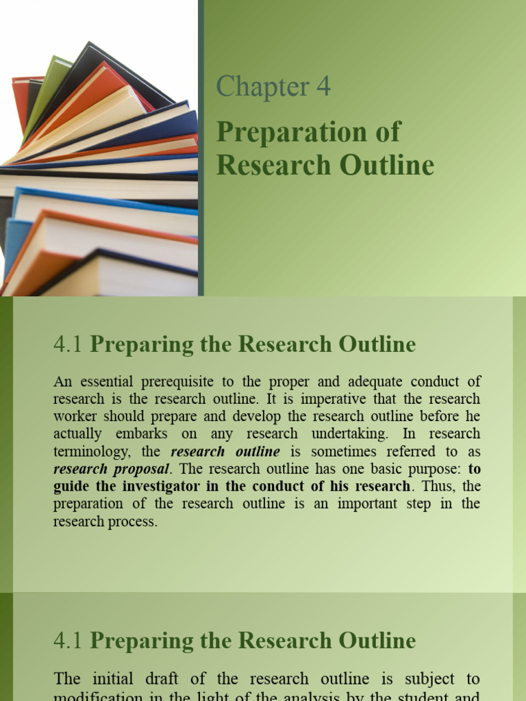 Chapter 4 Preparation of Research Outline | PDF