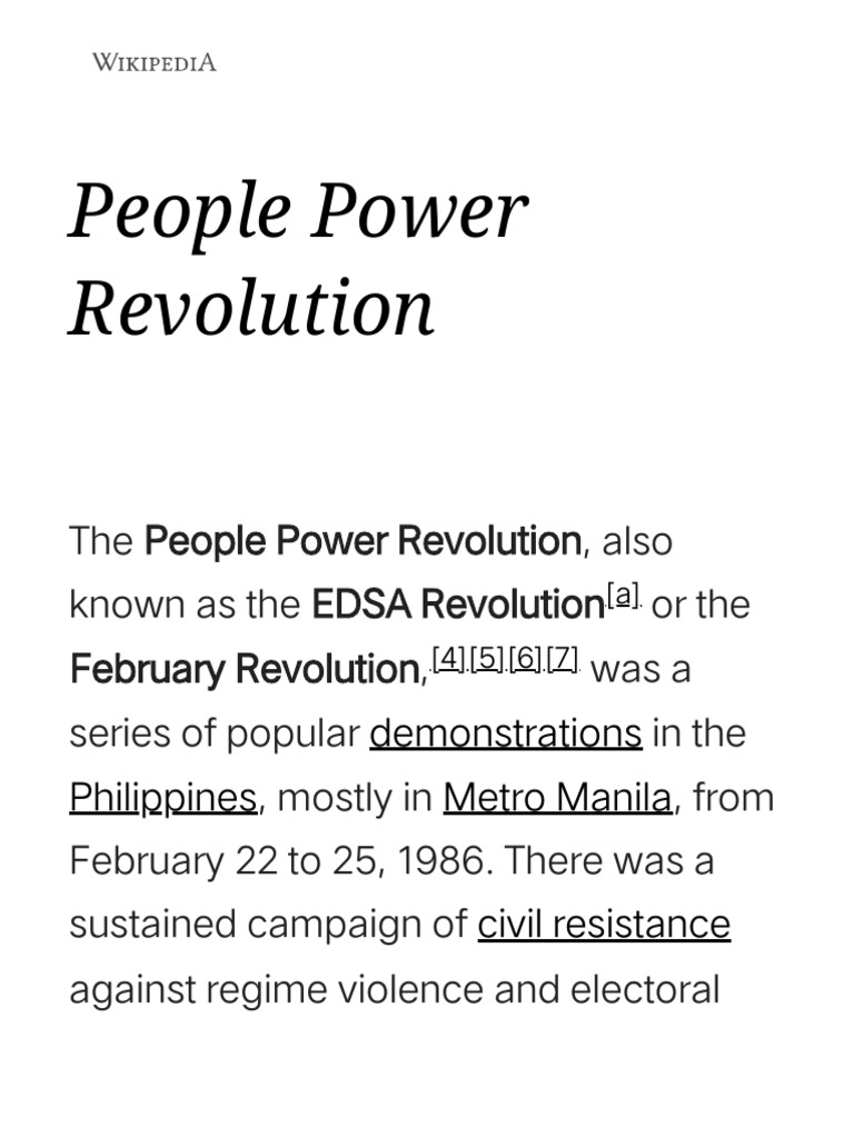 People Power Revolution Overview | PDF | Corazon Aquino | Juan Ponce Enrile