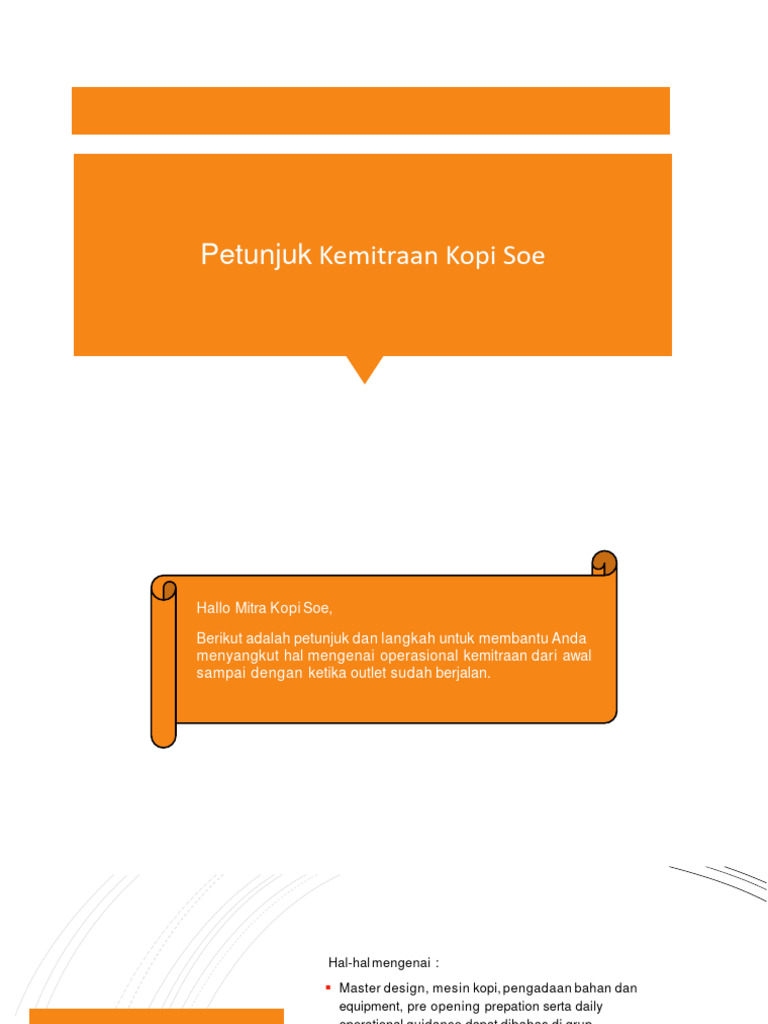 (Confidential) Petunjuk Mitra Kopi Soe | PDF