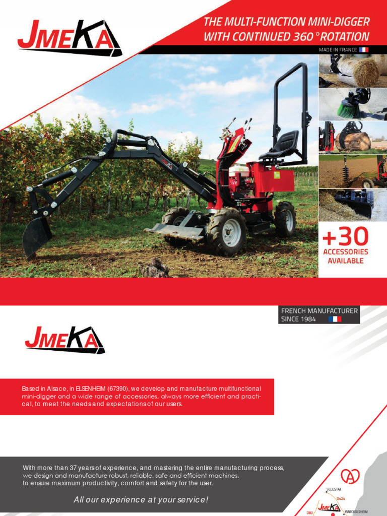 JMEKA Mini Excavators Overview | PDF | Trailer (Vehicle) | Manual ...