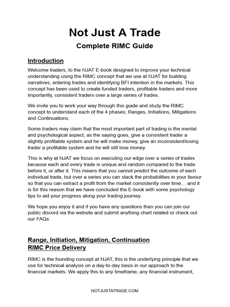 Not Just A Trade - Complete RIMC Guide | PDF | Foreign Exchange Market ...