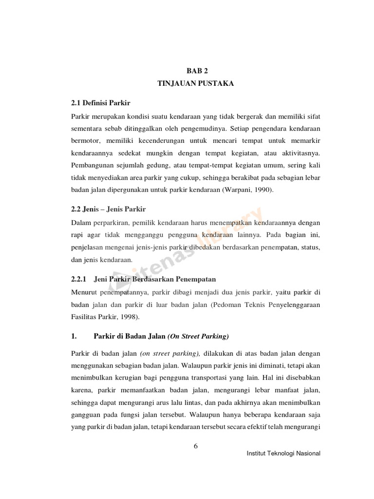 05 Bab 2 242015035 Lahan Parkir Referensi | PDF