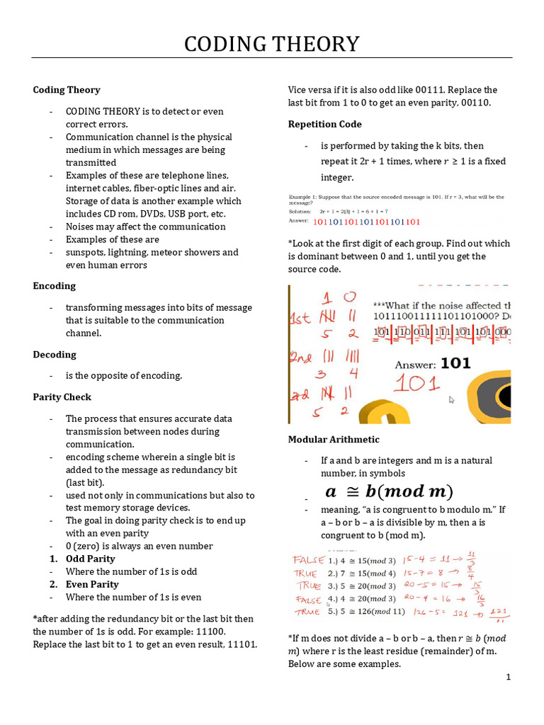 Coding Theory | PDF | Error Detection And Correction | Code Coding Theory | PDF | Error Detection And Correction | Code