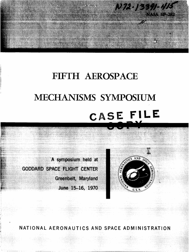 Fifth Aerospace Mechanisms Symposium: National Aero | PDF | Docking And ...