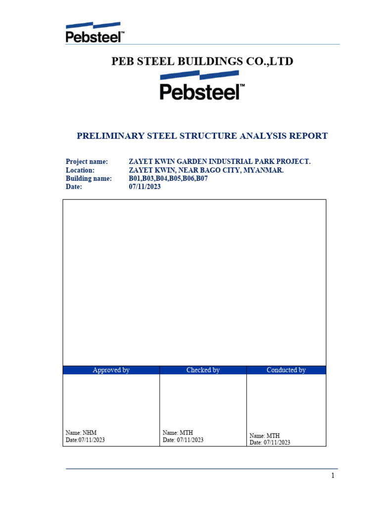 Steel Structure Analysis: Zayet Kwin | PDF | Structural Load | Beam ...