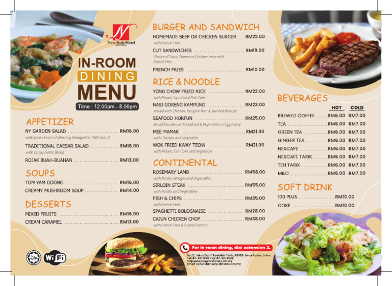 In-Room Dining Menu cs6 Outline 1 | PDF