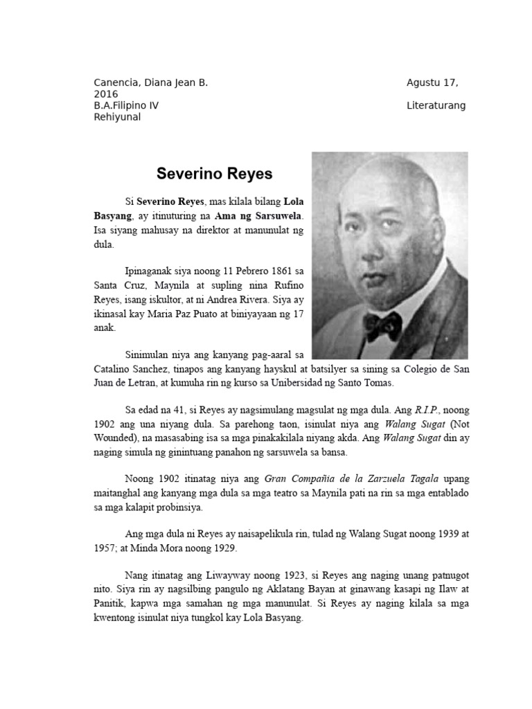 Severino Reyes | PDF