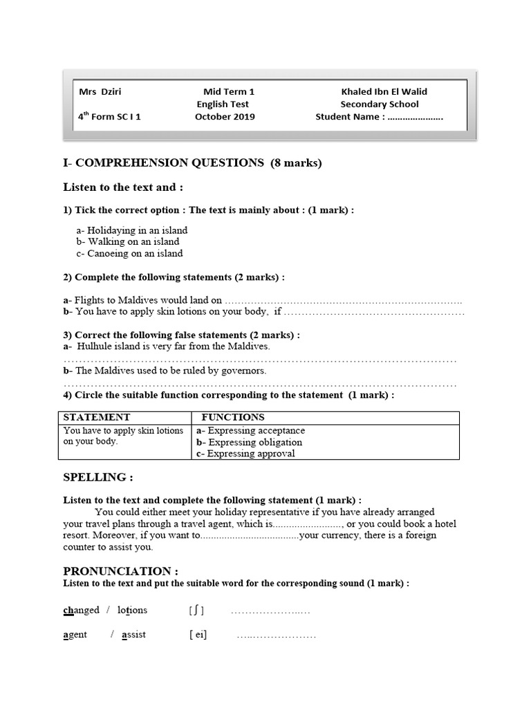 Test Bac2 | PDF