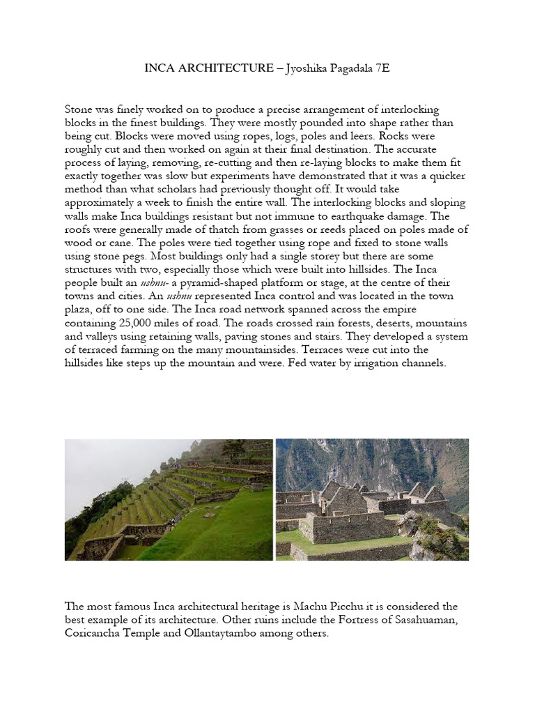 Inca Architecture | PDF | Inca Empire