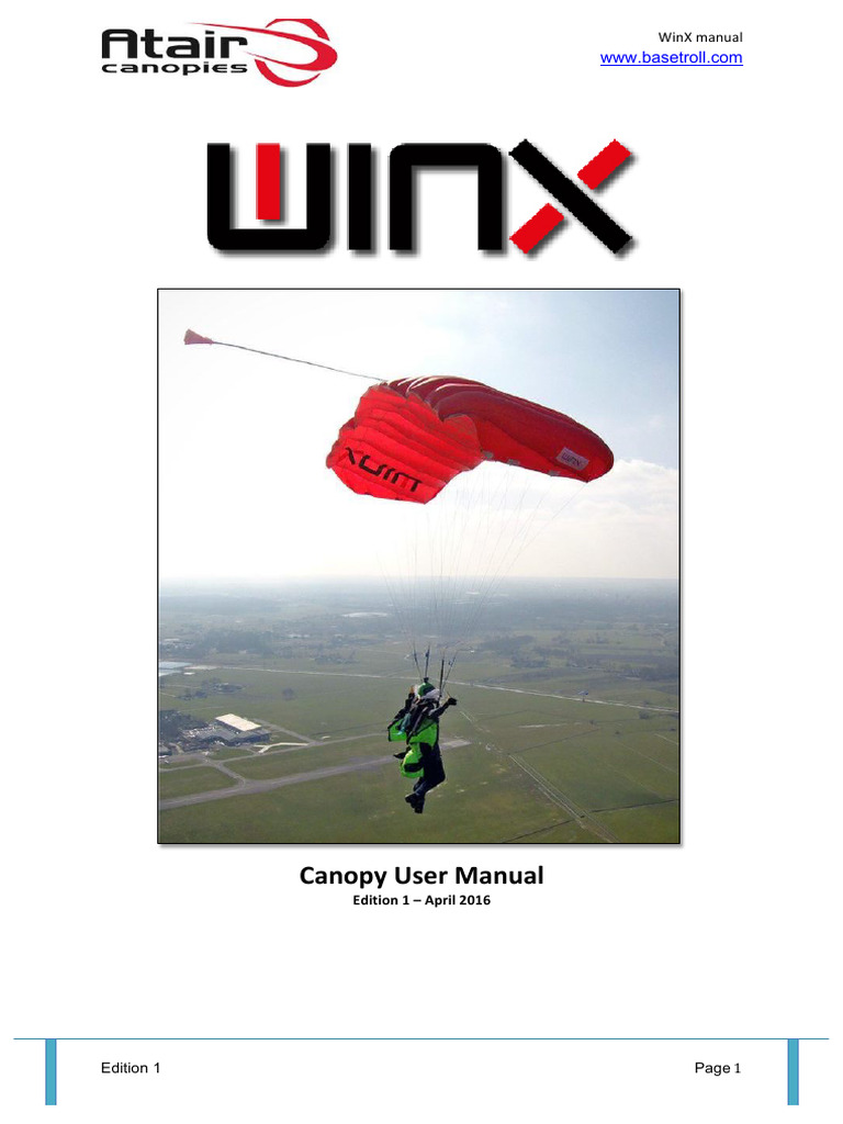 Atair Winx Manual | PDF | Parachute | Parachuting