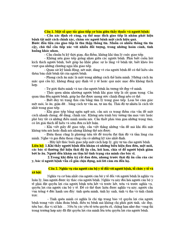 Cau Hi Thi Mon Tam Ly y HC | PDF