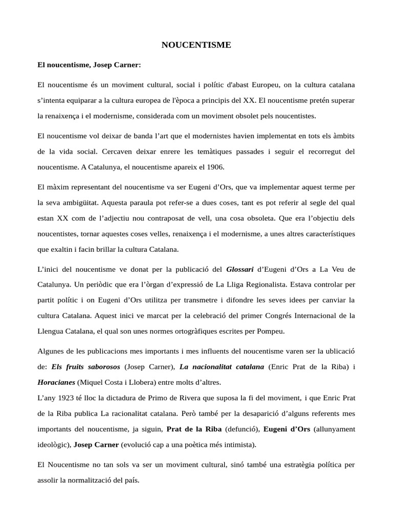 NOUCENTISME | PDF