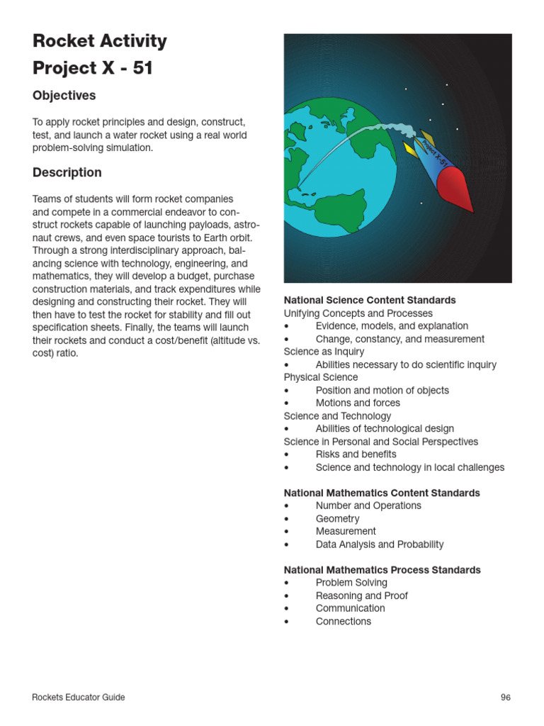 Rockets Educator Guide 20 Project x51 | PDF | Nasa | Space X