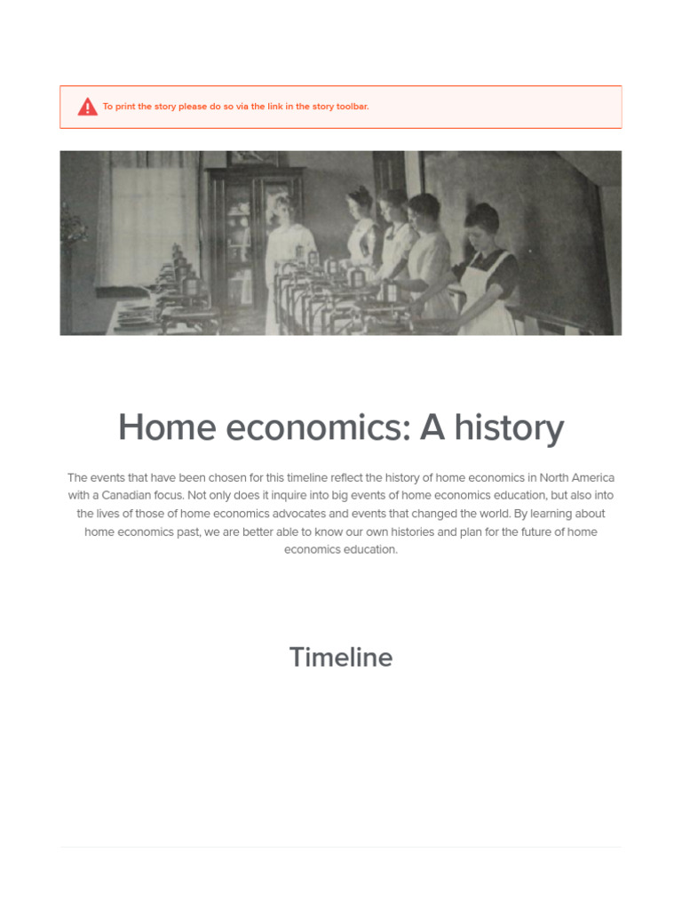Home Economics - A History - Sutori | PDF | Home Economics | Economics