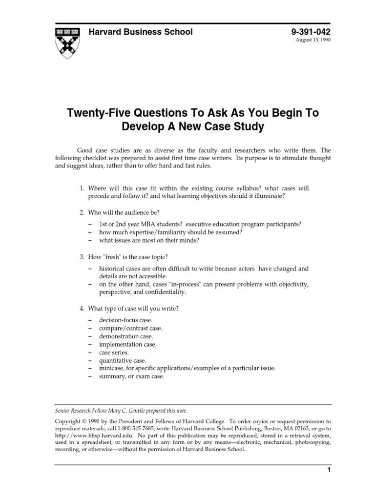 25 Questions To Ask For Case Writing | PDF | Data | Analysis