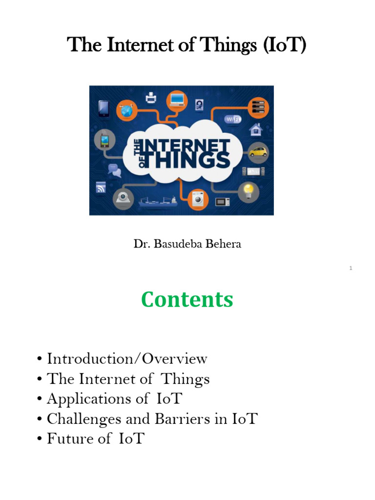 1 - Introduction To IoT | PDF | Internet Of Things | Internet