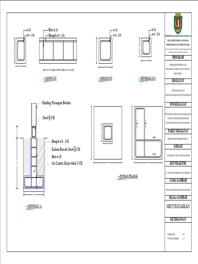 Ø Ø Ø Ø Besi Ø Beugel Ø Ø Ø: SLOOF 15/20 KOLOM 20/20 RINGBALK 15/15 | PDF