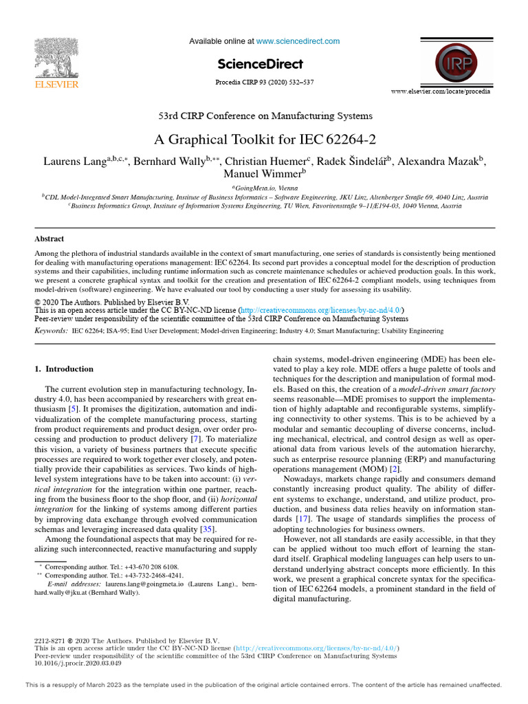 A Graphical Toolkit For IEC-62264-2 - 2020 - CIRP | PDF | Usability ...