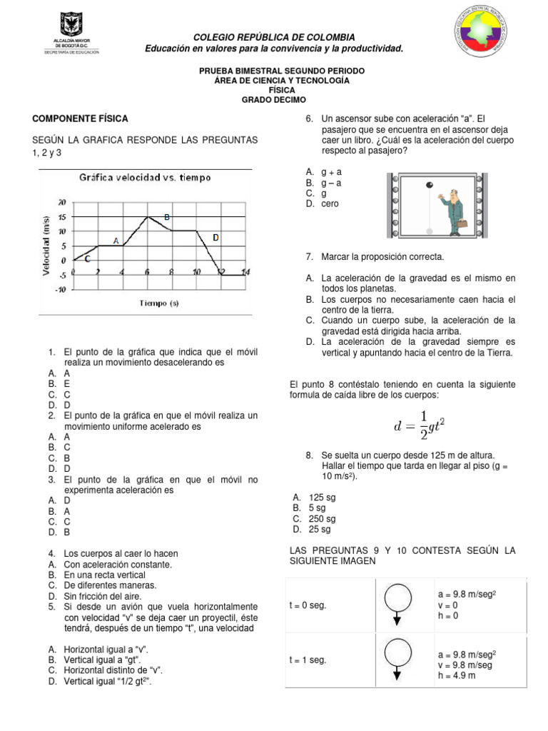 Bim Fis 10 II | PDF | Aceleración | Velocidad