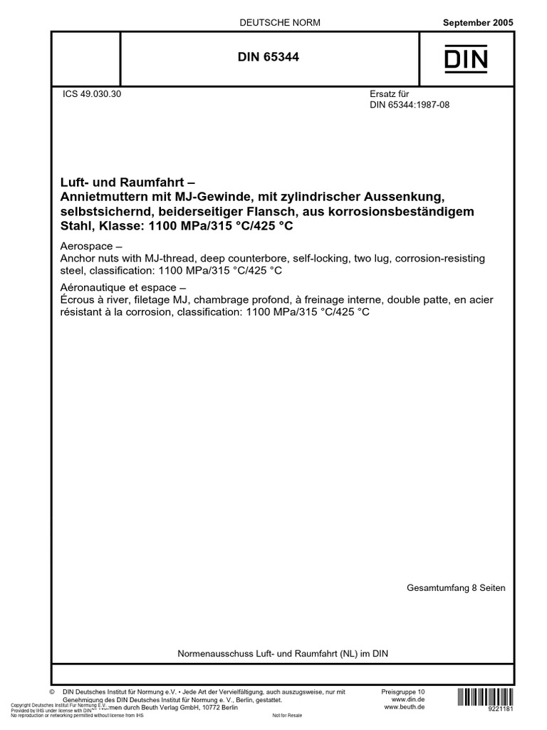 Din 65344anchor Nut Two Lug | PDF