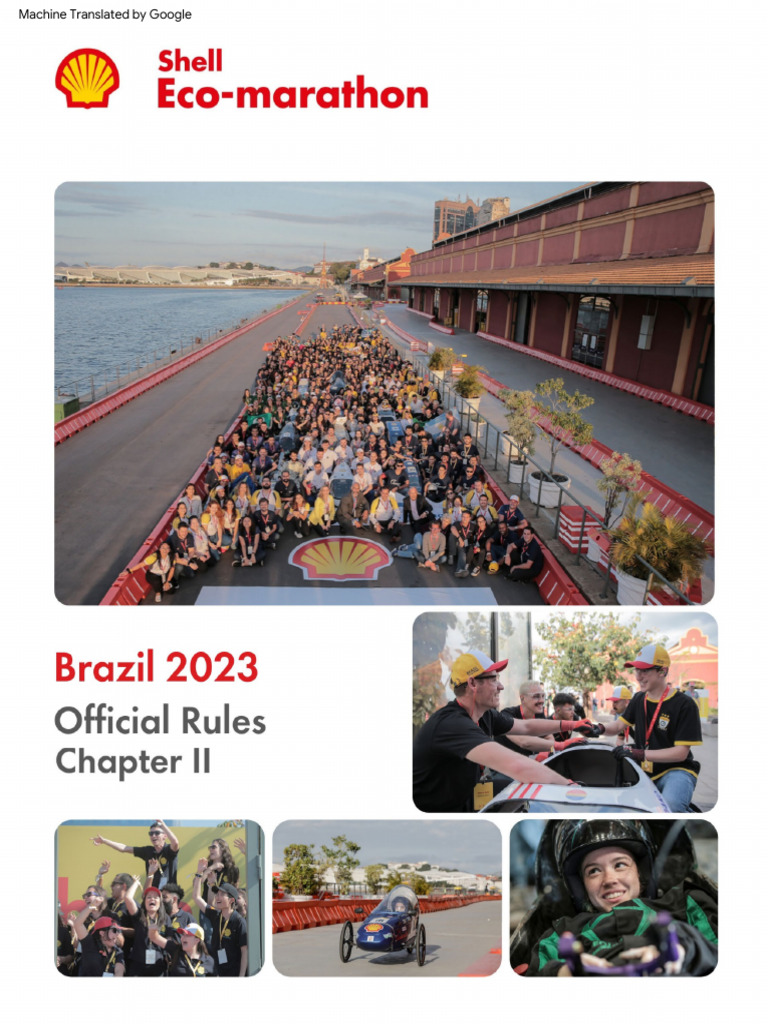 Shell Eco Marathon Brazil 2023 Official Rules Chapter II | PDF ...