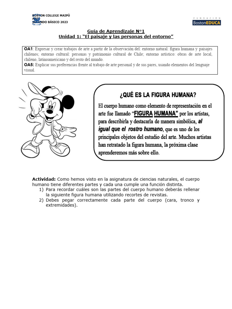 Guía 1 Unidad 1 Arte 2° | PDF