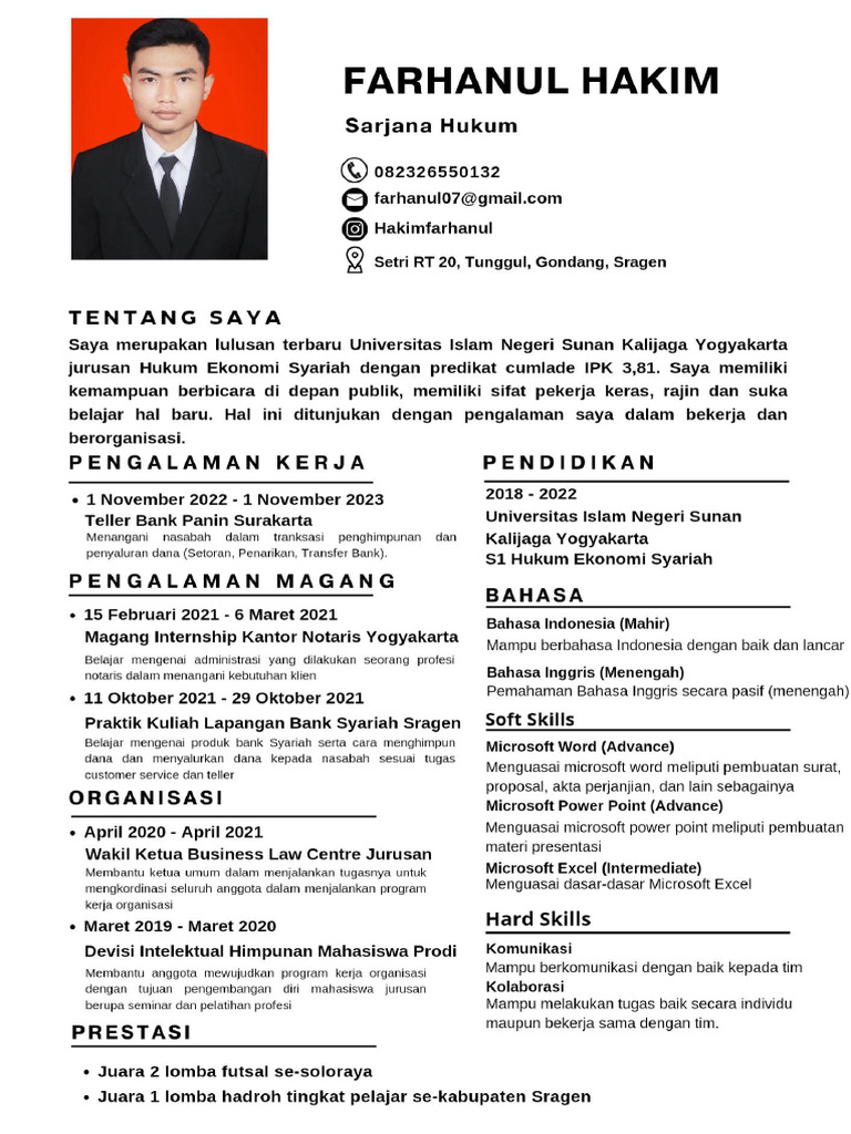Farhanul Hakim (CV) | PDF