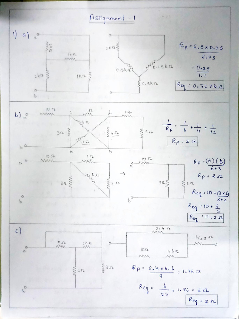 EEE Assignment 1 | PDF