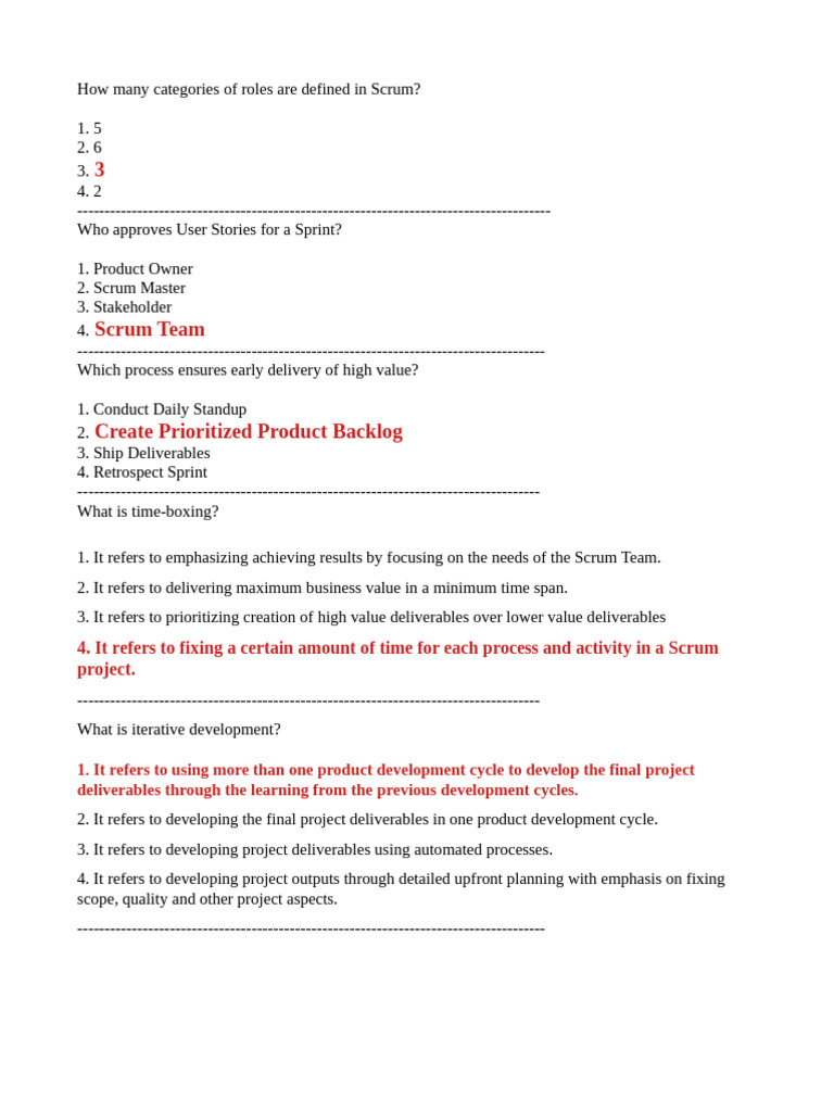 SFC Exam | Download Free PDF | Scrum (Software Development) | Product ...