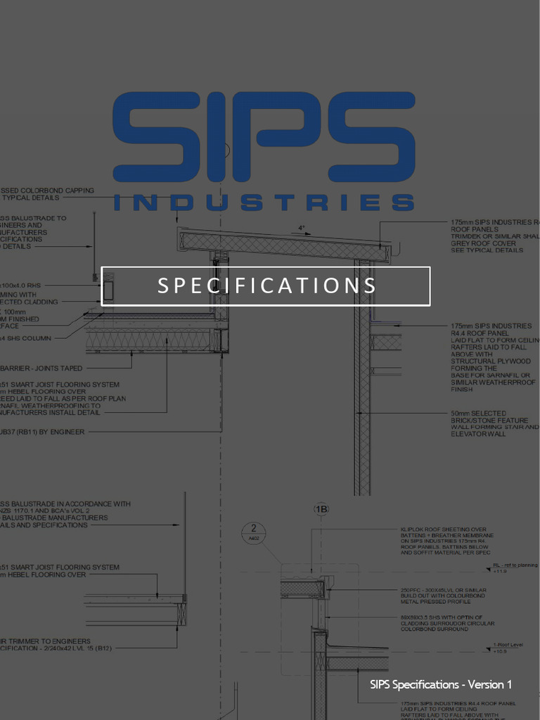 Sips Industries Specifications | PDF | Building Engineering | Materials