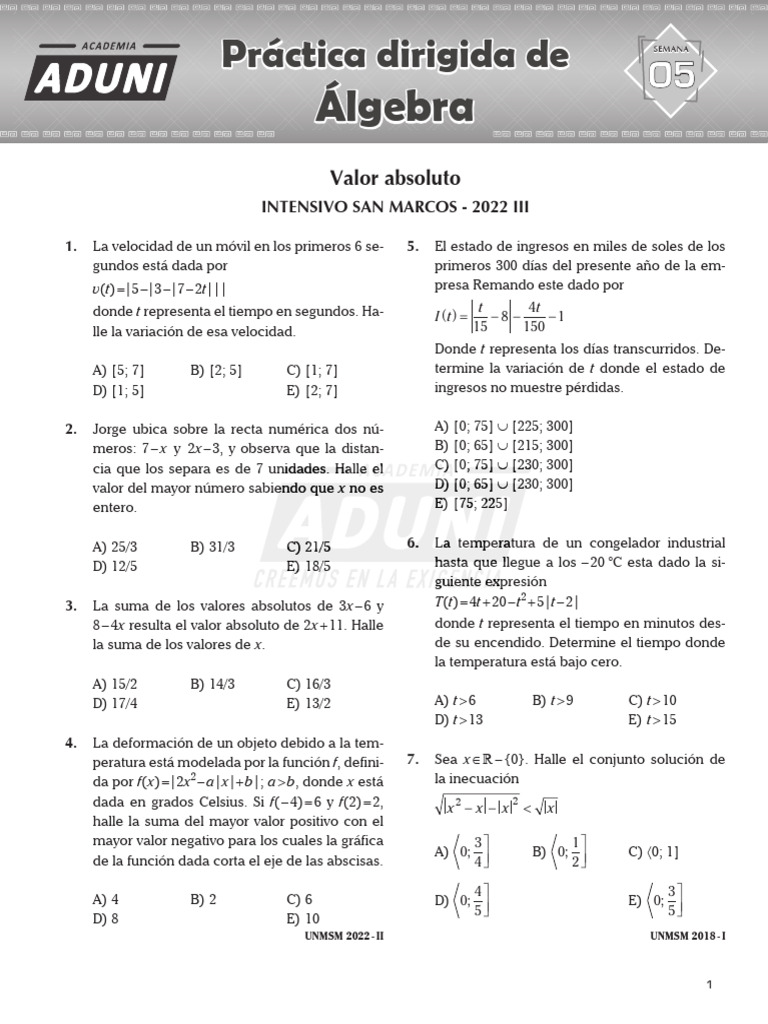 X ISM Diri Sem5 | PDF | Matemáticas