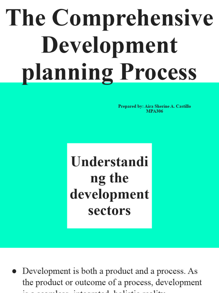 Chapter 5 - The Comprehensive Development Planning Process | PDF ...